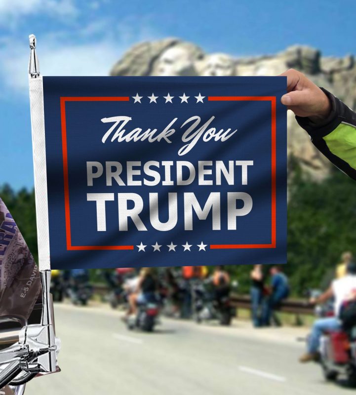 Thank You Presiden Trump Motorcycle FlagTeexim