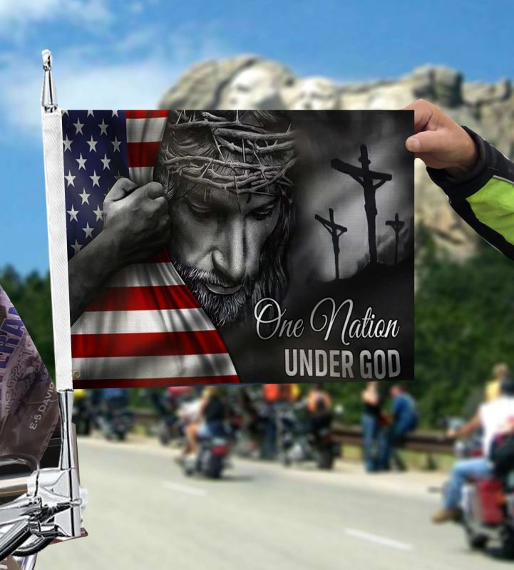 Jesus Flag One Nation Under God Motorcycle FlagTeexim