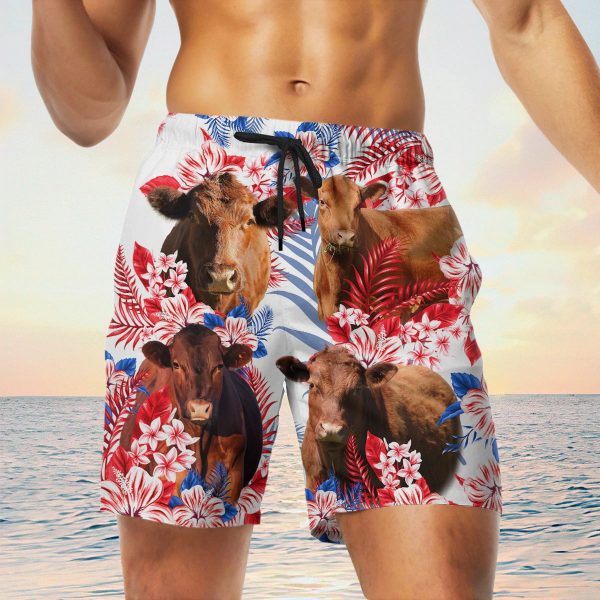Red Angus In American Flag Patterns Hawaiian Shirt DTL23052204Teexim